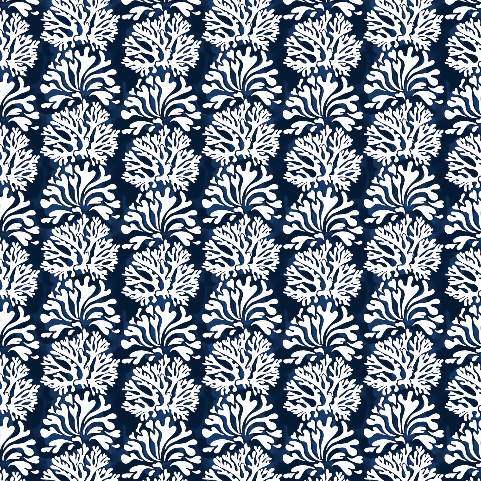 Sea Shell Flower Linen/Cotton Fabric - Sky On Off White |cream cornwall